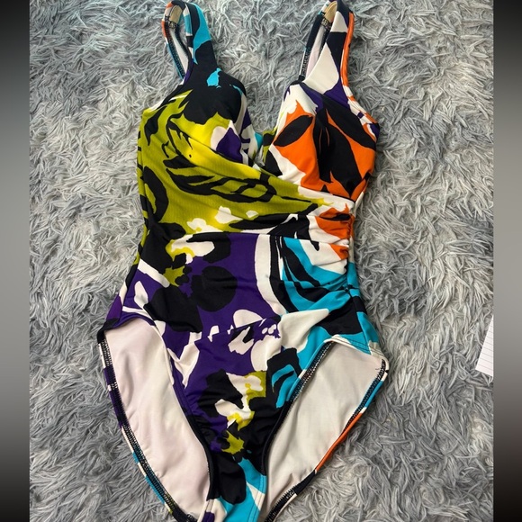 Miraclesuit | Swim | Miraclesuit Black And Purple One Piece Swimsuit ...